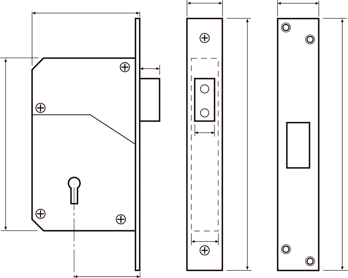 Chubb Union 3G110 Mortice Deadlock | Timber Door Security Locks – Door ...